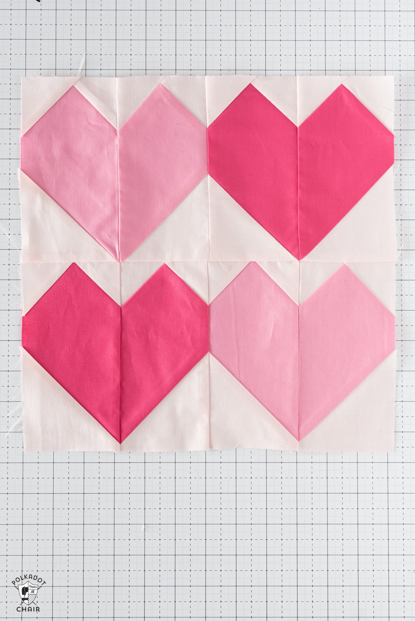 Simple Heart Quilt Block Tutorial (Beginner-Friendly + 3 Sizes!) - The ...