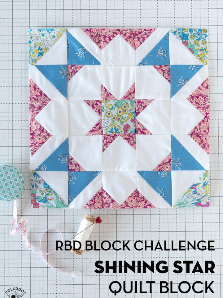 RBD Block Challenge Block 4; Stella Quilt Block Pattern | Polka Dot Chair