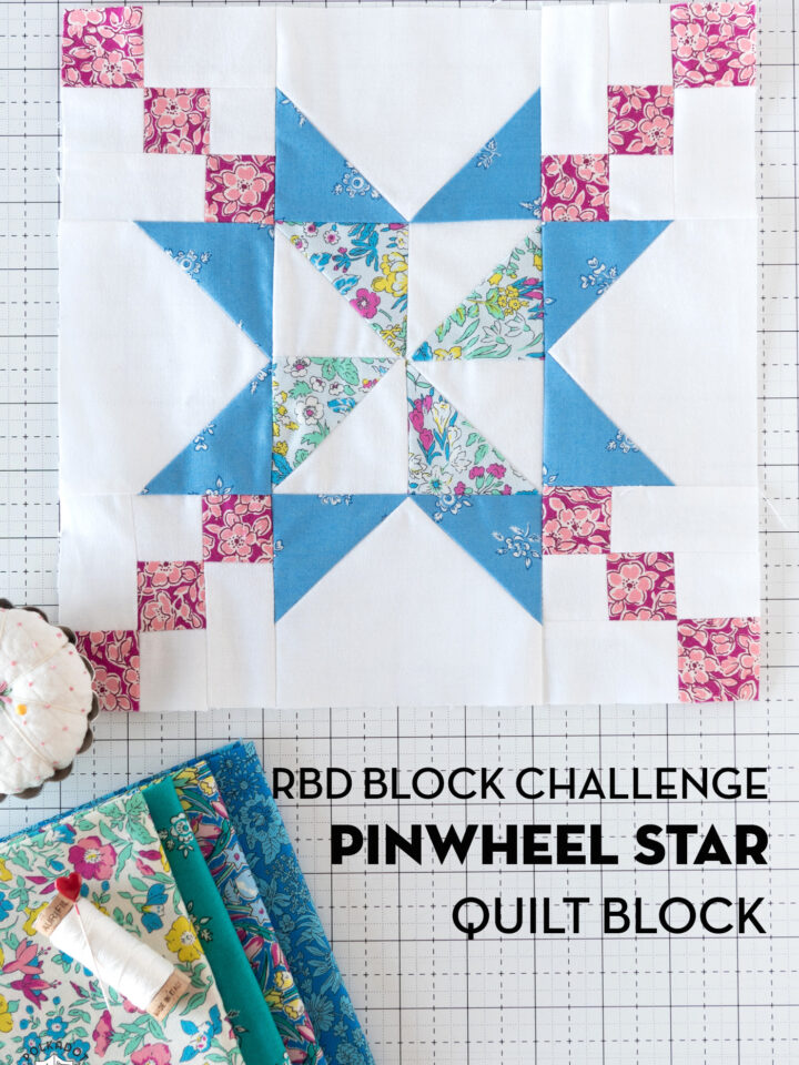 RBD Challenge Block 2; Shining Star Quilt Block Pattern | Polka Dot Chair