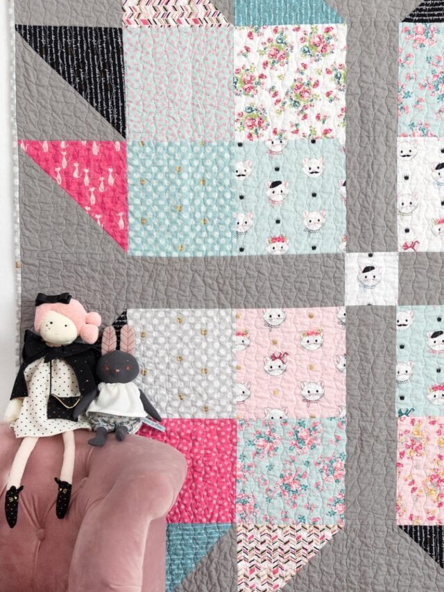 Giant Bear Paw Free Baby Quilt Pattern Story - The Polka Dot Chair