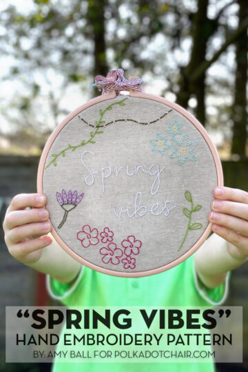 Free Spring Sampler Stitch Hand-Embroidery Pattern | Polka Dot Chair