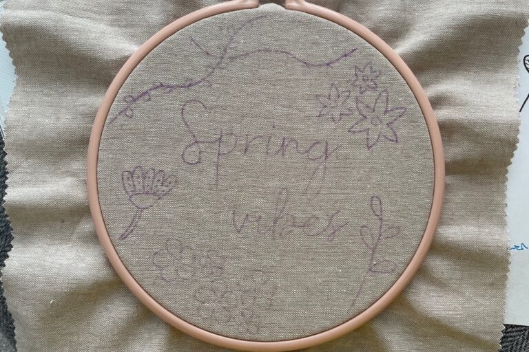 Free Spring Sampler Stitch Hand-Embroidery Pattern | Polka Dot Chair