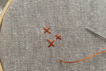 Free Spring Sampler Stitch Hand-Embroidery Pattern | Polka Dot Chair