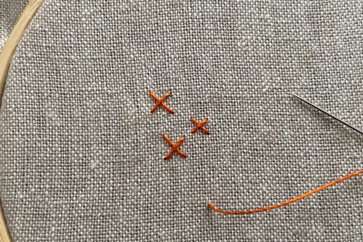 Free Spring Sampler Stitch Hand-Embroidery Pattern | Polka Dot Chair