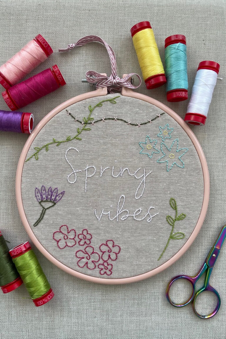 Free Spring Sampler Stitch Hand-Embroidery Pattern | Polka Dot Chair