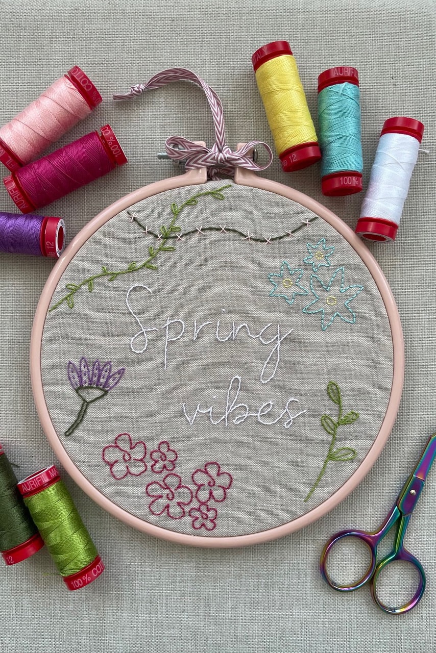 Free Spring Sampler Stitch Hand-Embroidery Pattern | Polka Dot Chair