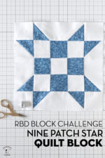 RBD Challenge Block 12; Nine Patch Star Quilt Block | Polka Dot Chair
