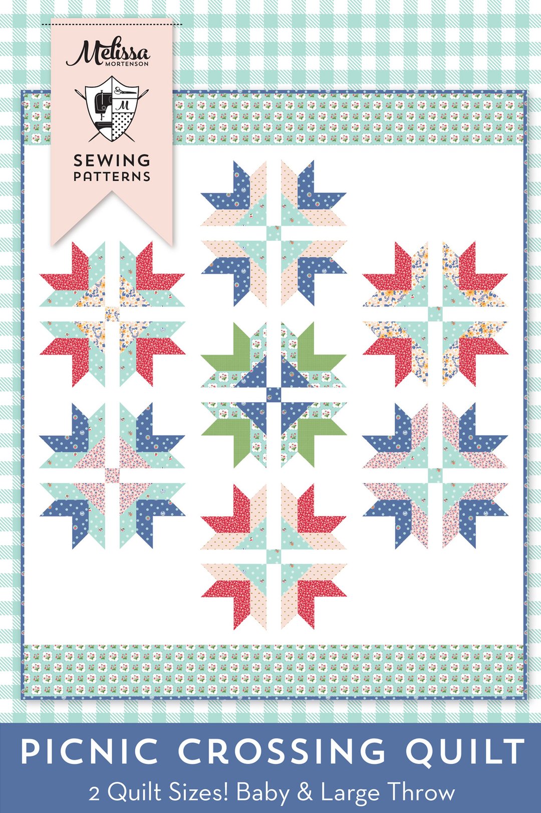 Picnic Crossing; A Modern Goose Tracks Quilt Pattern | Polka Dot Chair