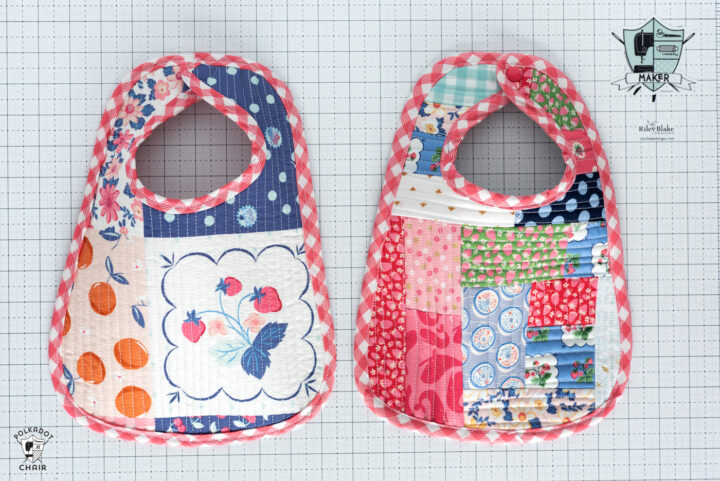 Quilt as You Go Free Baby Bib Pattern | Polka Dot Chair
