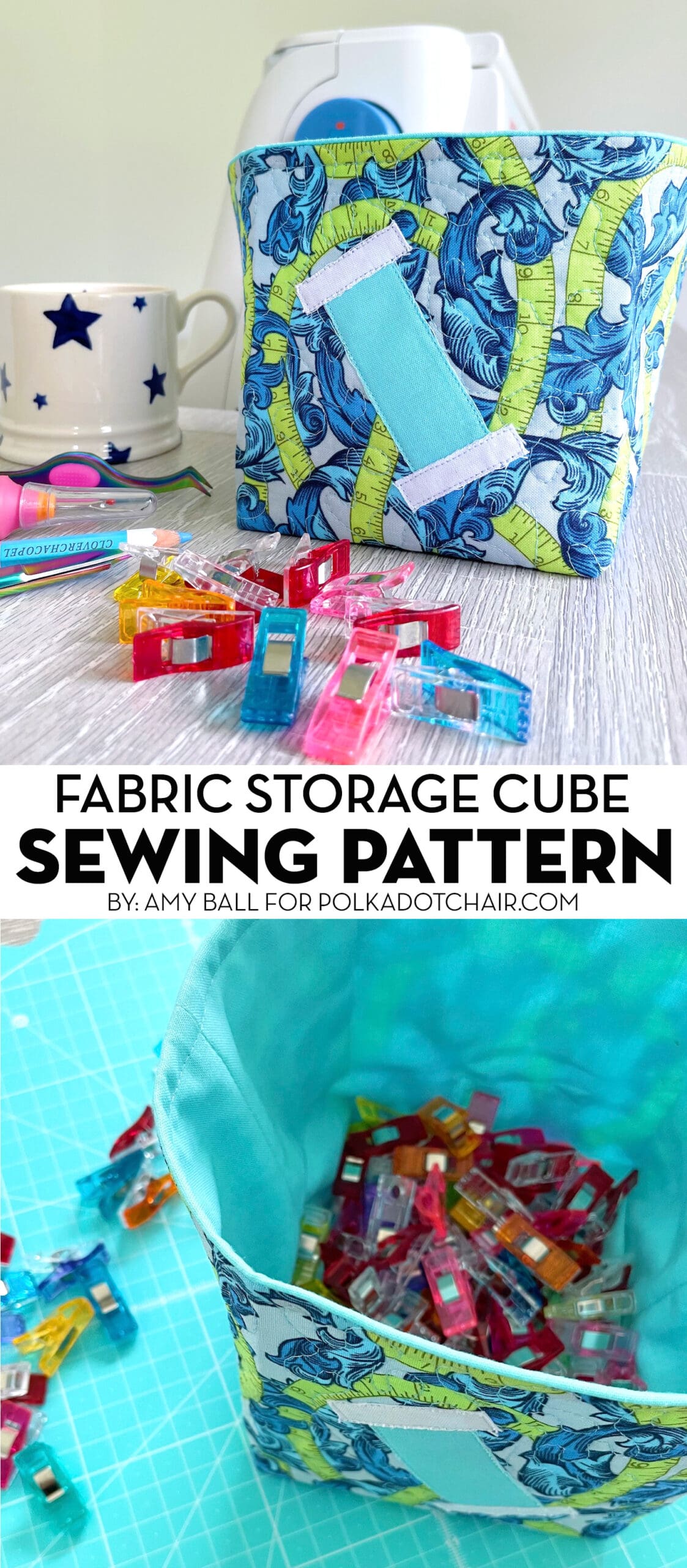 Fabric Storage Cube Sewing Pattern - The Polka Dot Chair