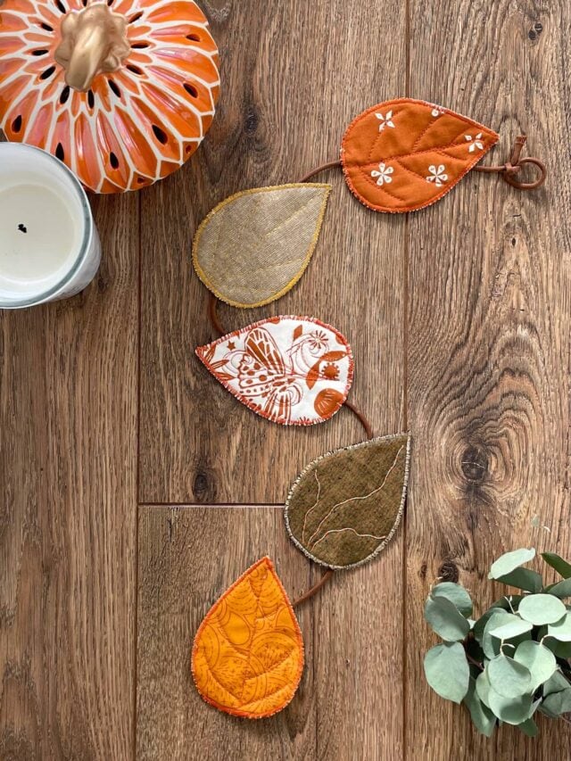 Fabric Autumn Leaf Garland Sewing Tutorial Story - The Polka Dot Chair