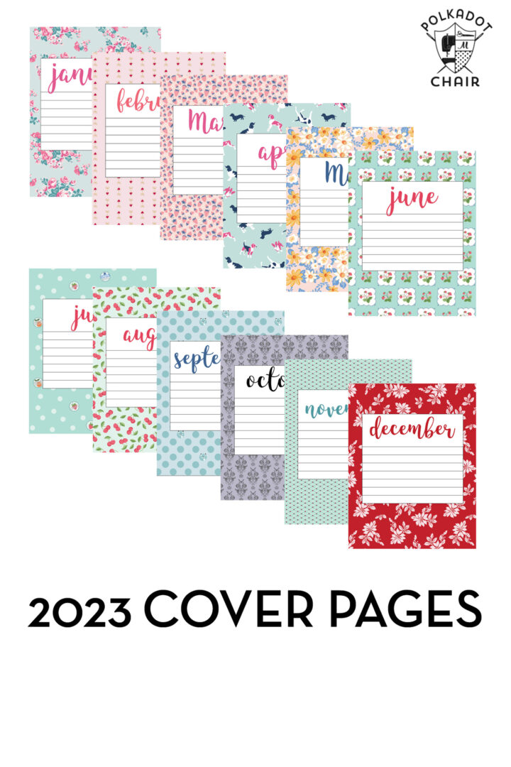 2023 Printable Monthly Project & Quilt Planner | Polka Dot Chair