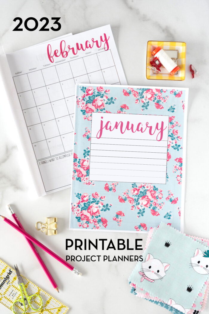 2023 Printable Monthly Project & Quilt Planner | Polka Dot Chair