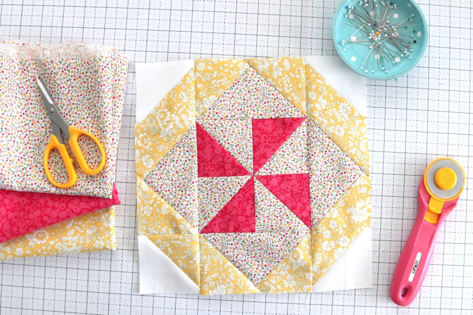 Wind Blown Quilt Block Pattern; RBD Block #10 - The Polka Dot Chair