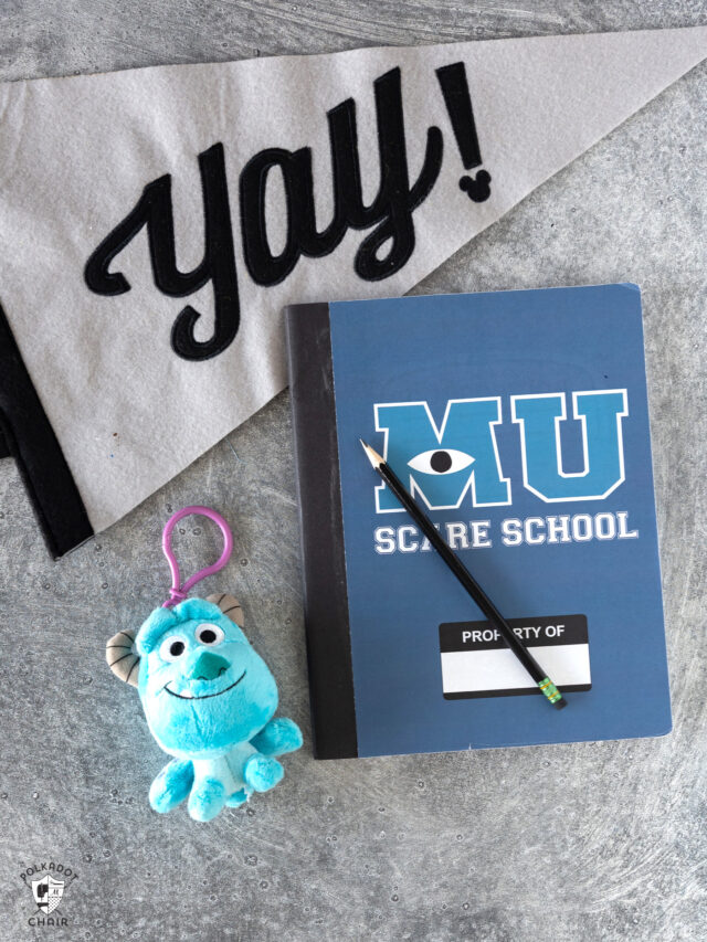 DIY Disney Inspired Notebooks & Free Printable Story - The Polka Dot Chair