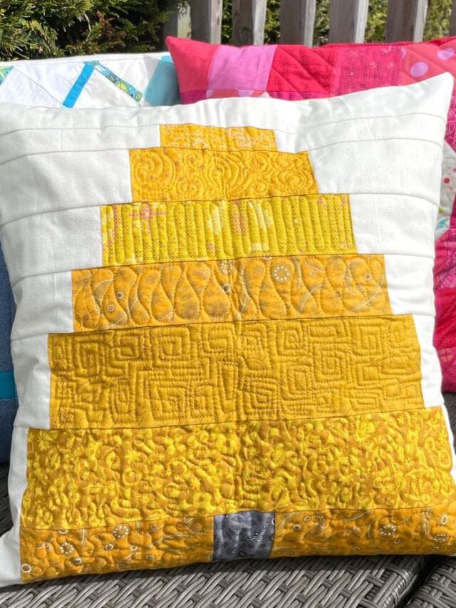 Patchwork Beehive Pillow Pattern Story - The Polka Dot Chair