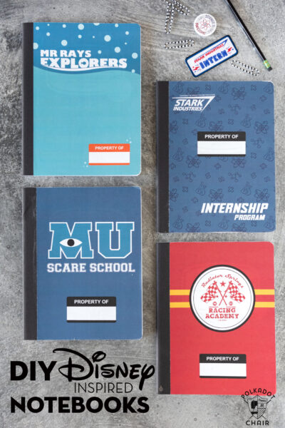 DIY Disney Inspired Notebooks & Free Printable - The Polka Dot Chair