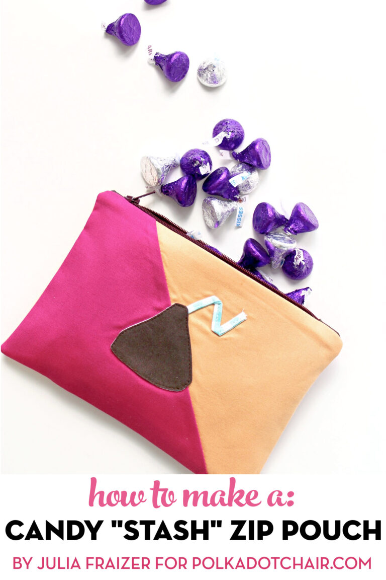 Chocolate Stash Zip Pouch Pattern - The Polka Dot Chair