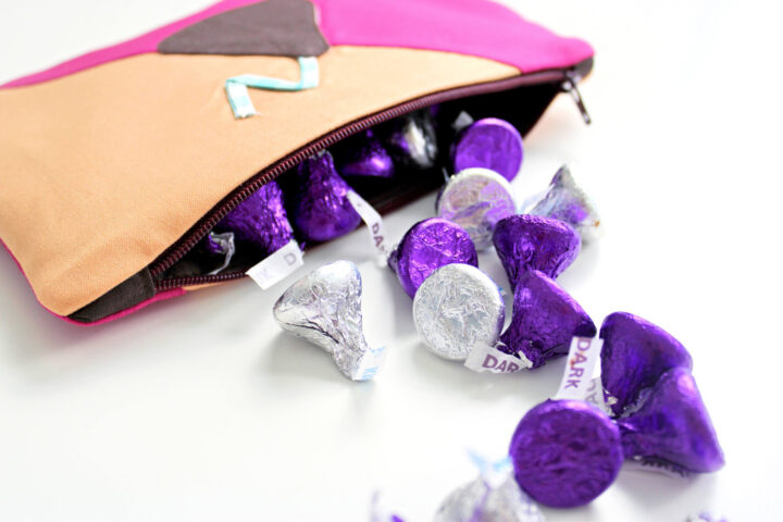 Chocolate Stash Zip Pouch Pattern - The Polka Dot Chair