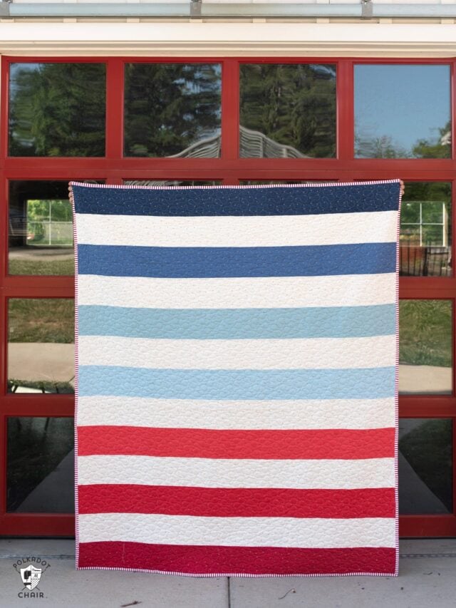 How to Make a Simple Strip Quilt Story - The Polka Dot Chair