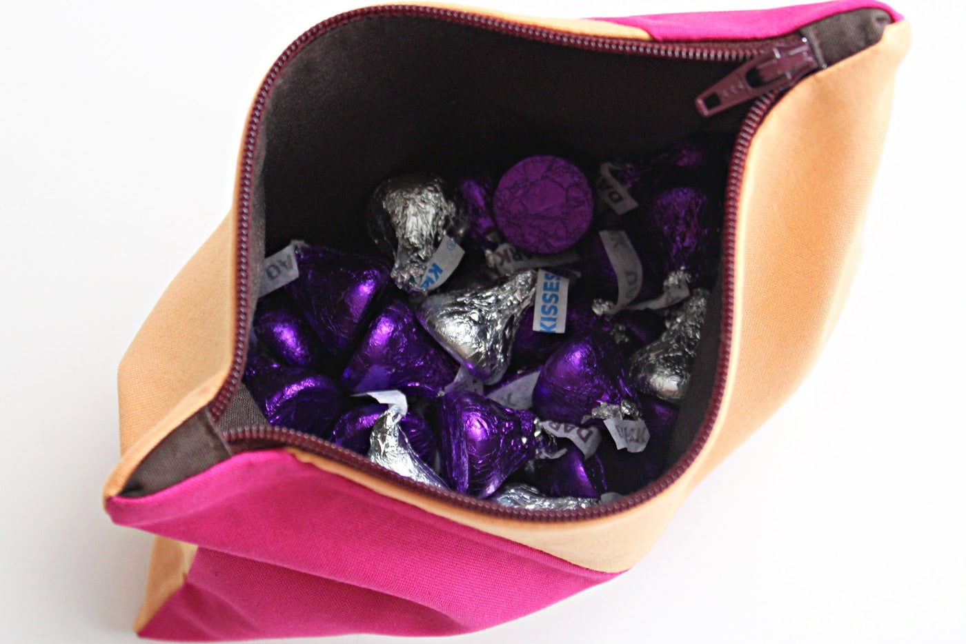 Chocolate Stash Zip Pouch Pattern - The Polka Dot Chair