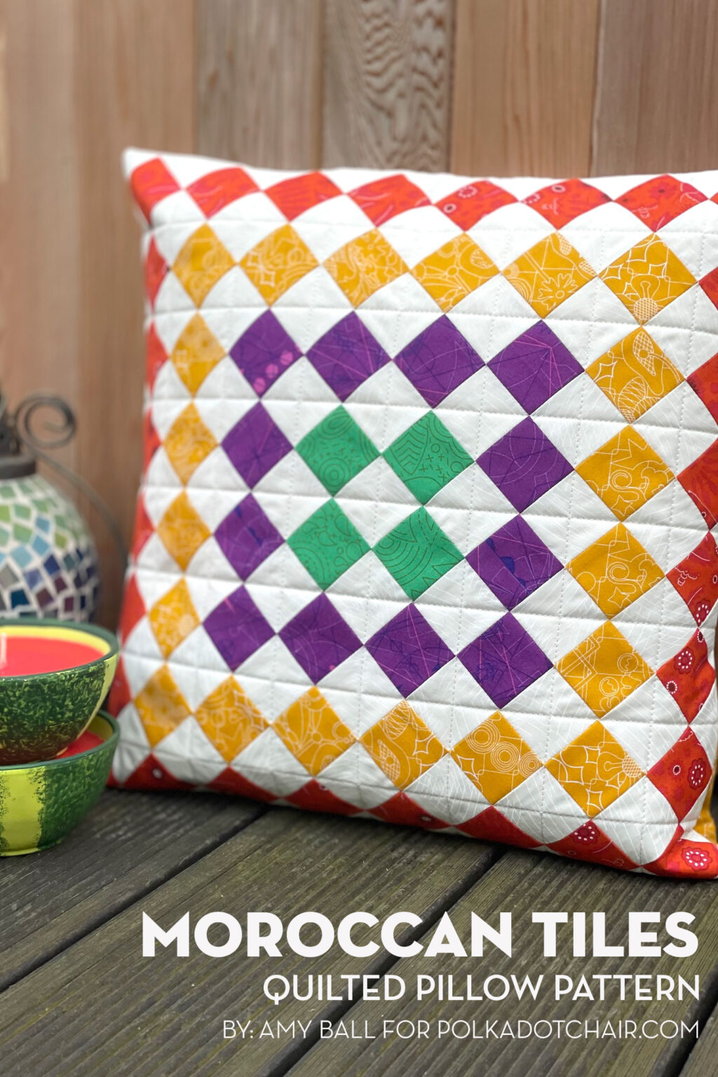25 Free Patchwork Quilted Pillow Patterns - The Polka Dot Chair