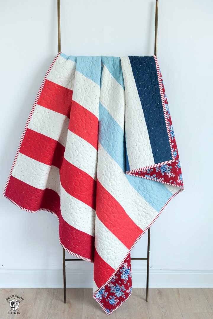How to Make a Simple Strip Quilt - The Polka Dot Chair