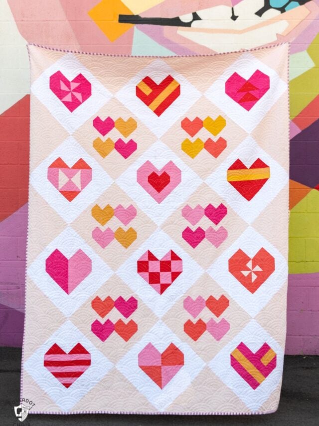 The All the Hearts Quilt Pattern Story - The Polka Dot Chair