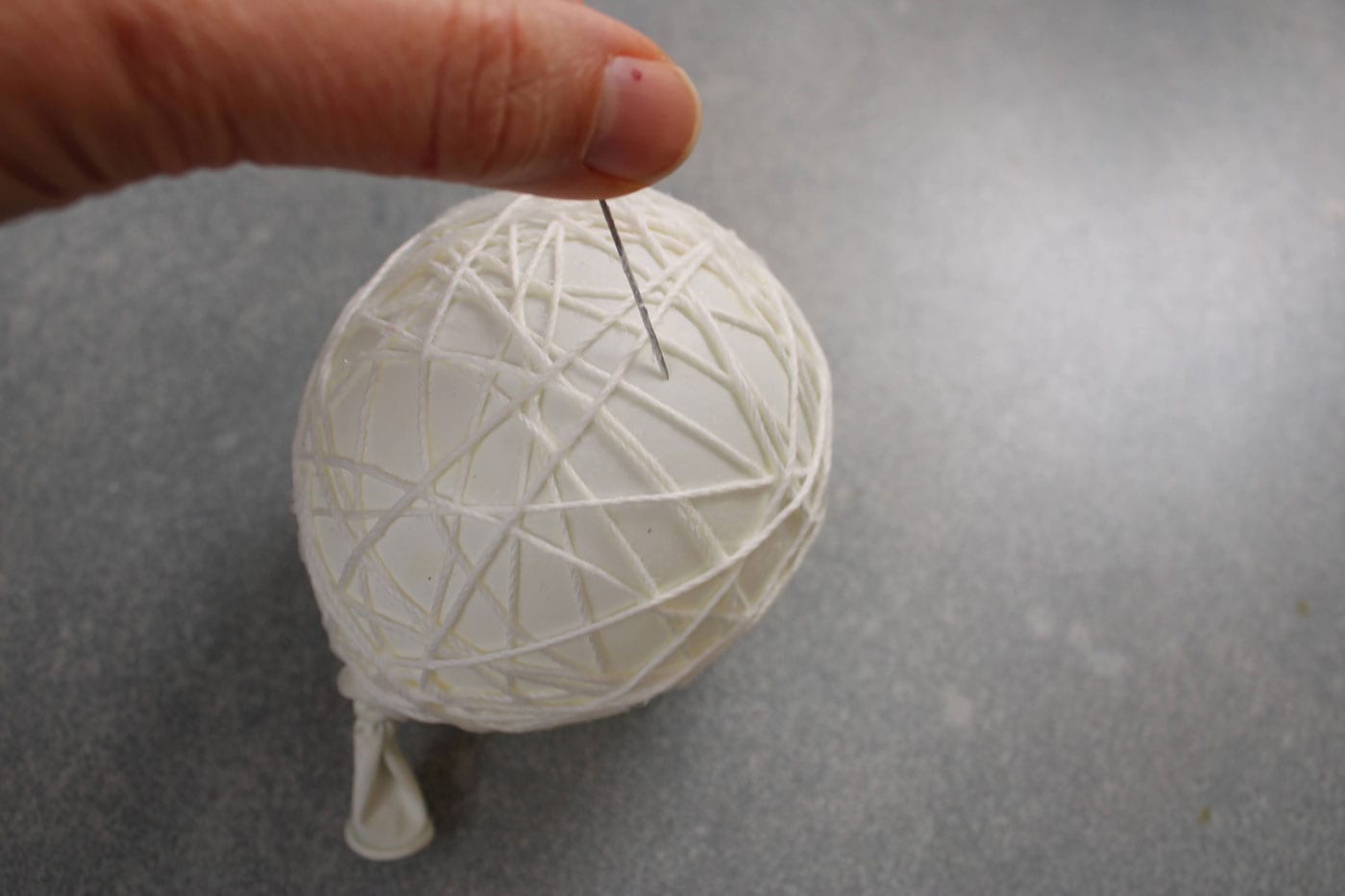 How to Make String Christmas Ornaments - The Polka Dot Chair