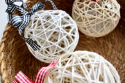 How to Make String Christmas Ornaments - The Polka Dot Chair