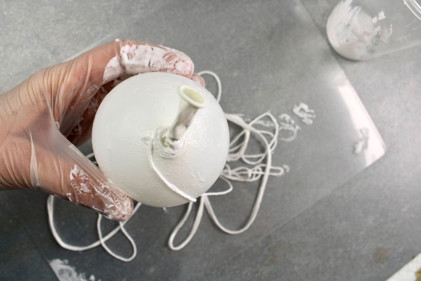 How to Make String Christmas Ornaments - The Polka Dot Chair