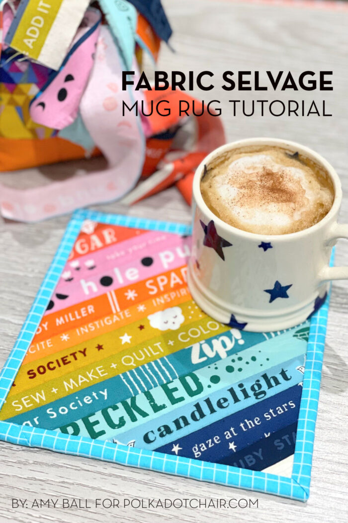 Fabric Flash Mug Rug Pattern - The Polka Dot Chair