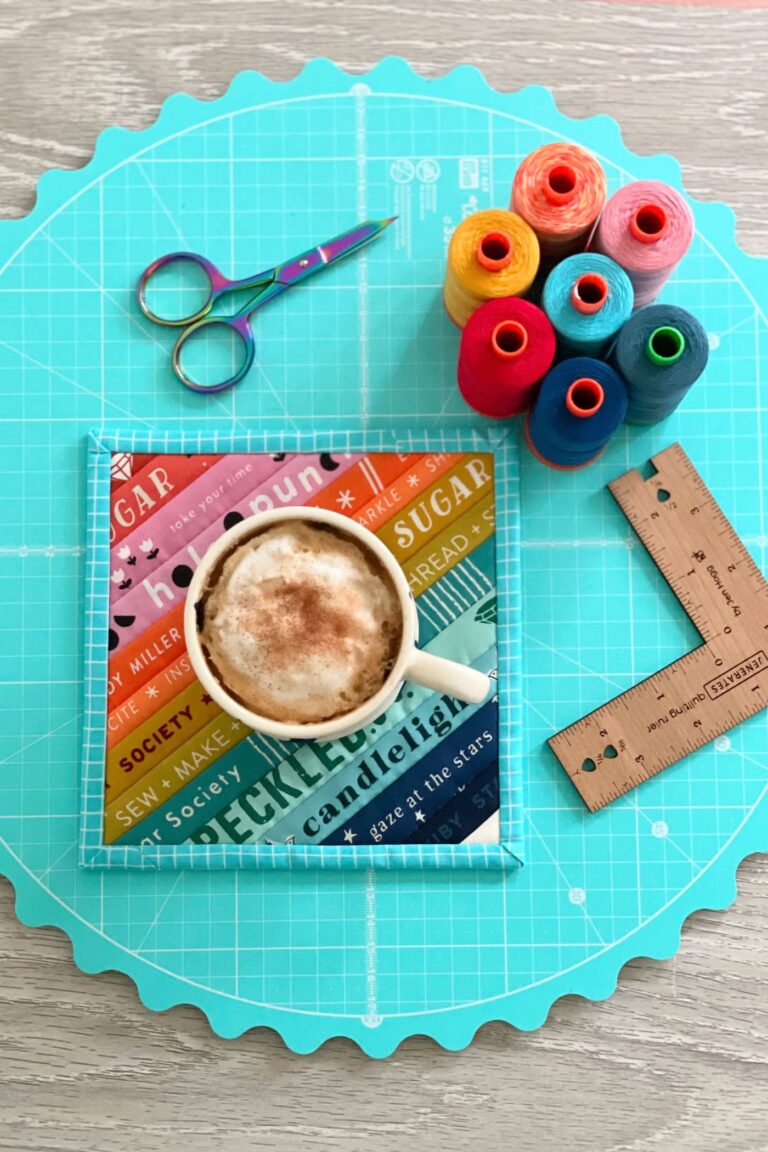 Fabric Flash Mug Rug Pattern - The Polka Dot Chair