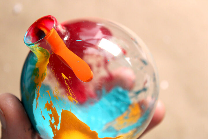 DIY Splatter Paint Christmas Ornaments - The Polka Dot Chair