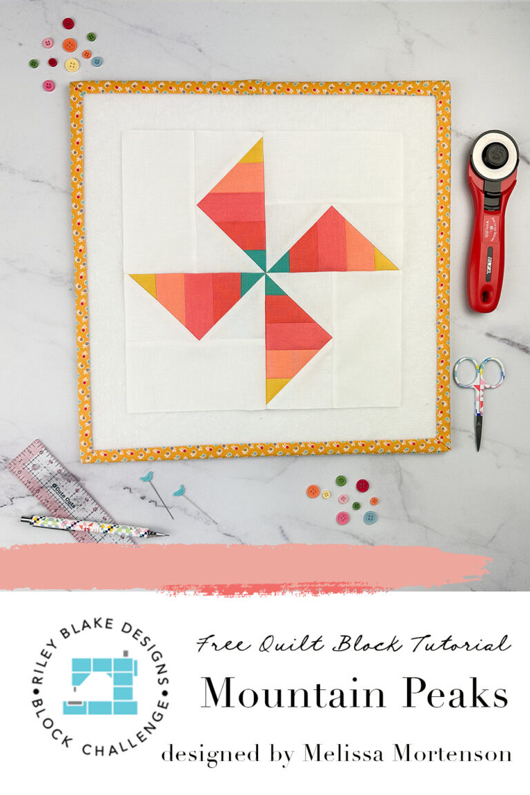 Mountain Peaks Block for 2023 RBD Block Challenge - The Polka Dot Chair