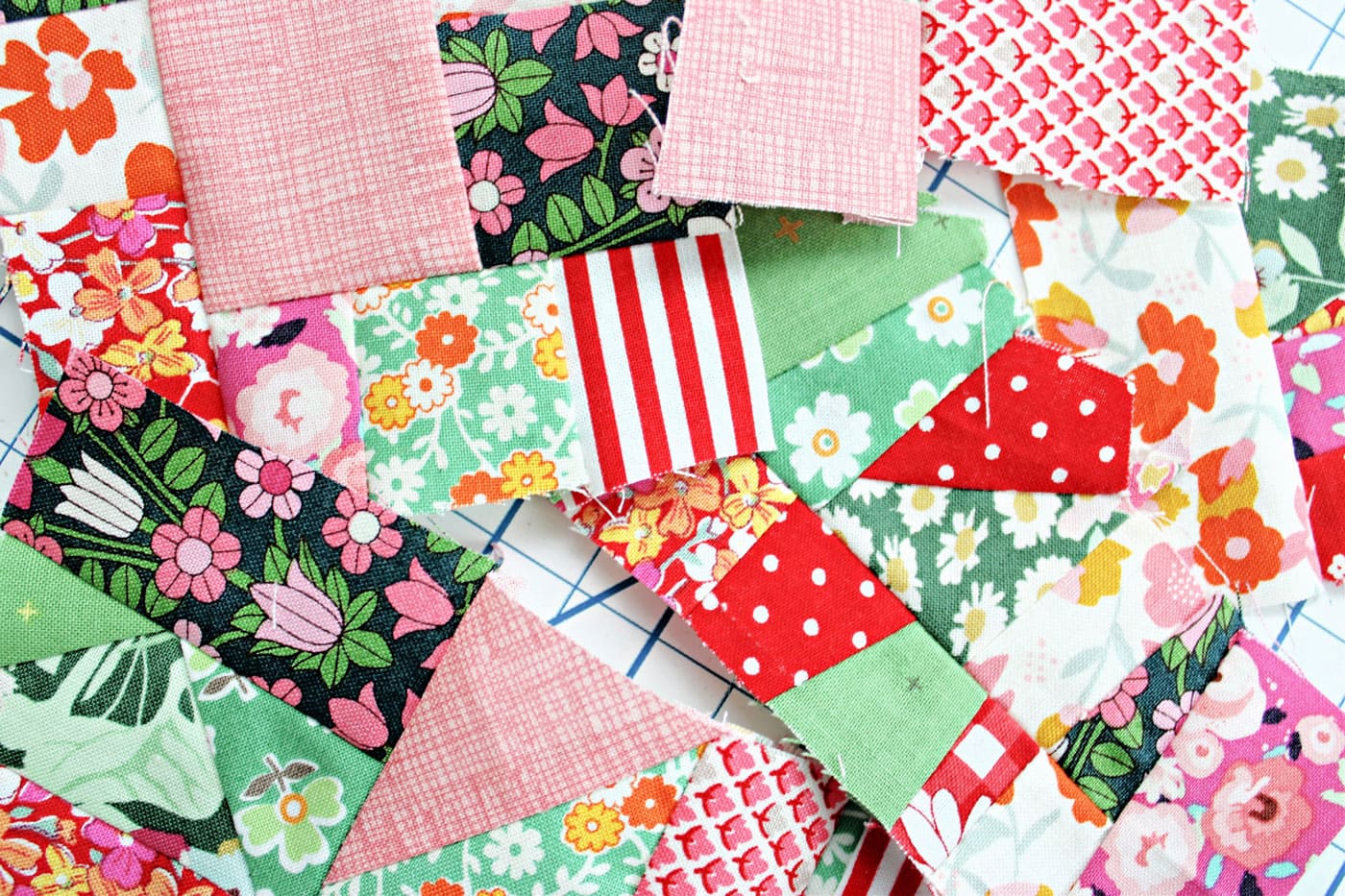 Improv Pieced Patchwork Heart Ornaments - The Polka Dot Chair