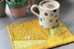 Improv Pieced Summer Sun Mug Rug Pattern - The Polka Dot Chair