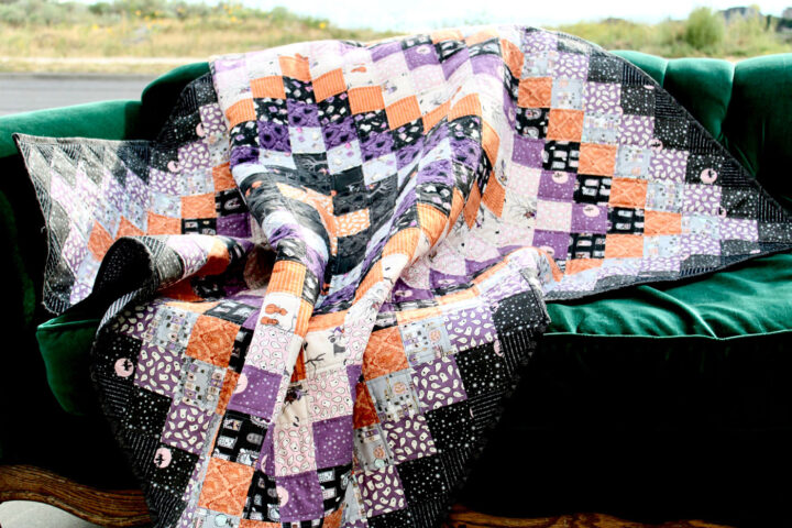 Spooky Schoolhouse Great Granny Square Halloween Quilt - The Polka Dot ...