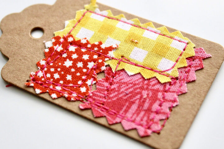 Simple Scrappy Fabric Gift Tags - The Polka Dot Chair