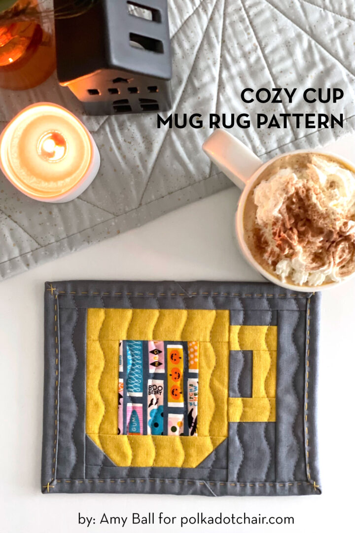 Cozy Cup Mug Rug Pattern - The Polka Dot Chair