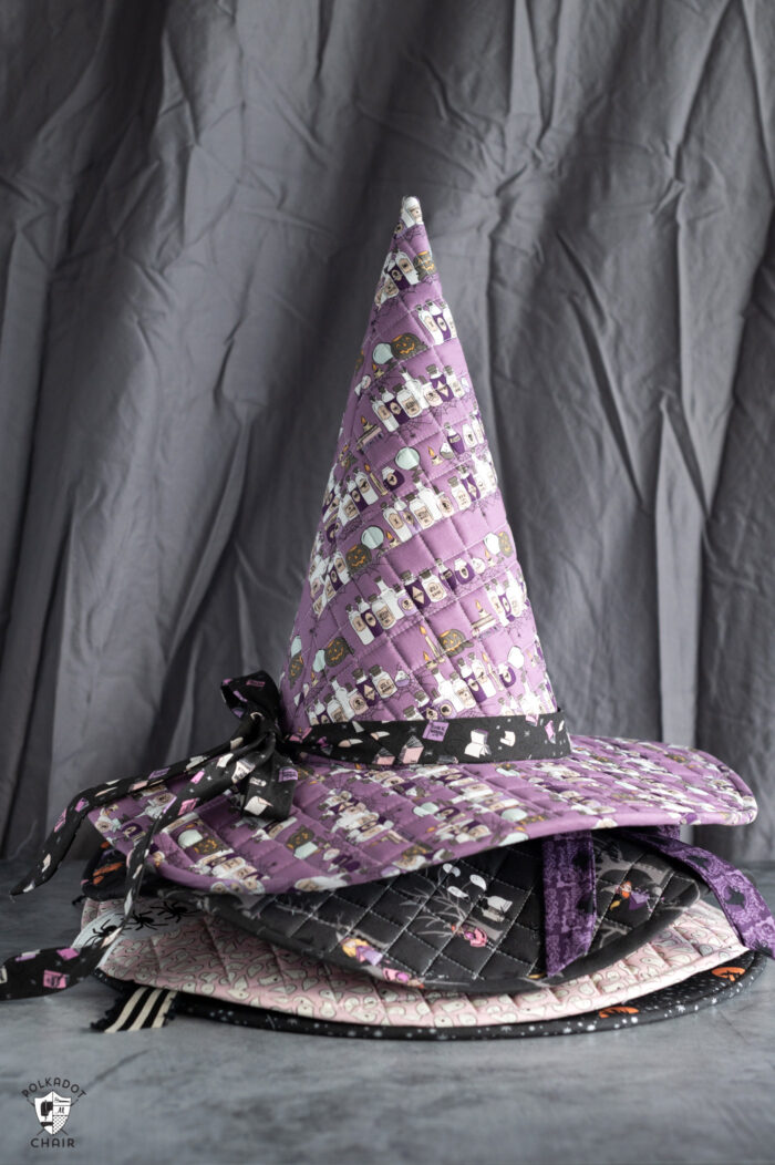 How to Make a Quilted Witch Hat - The Polka Dot Chair