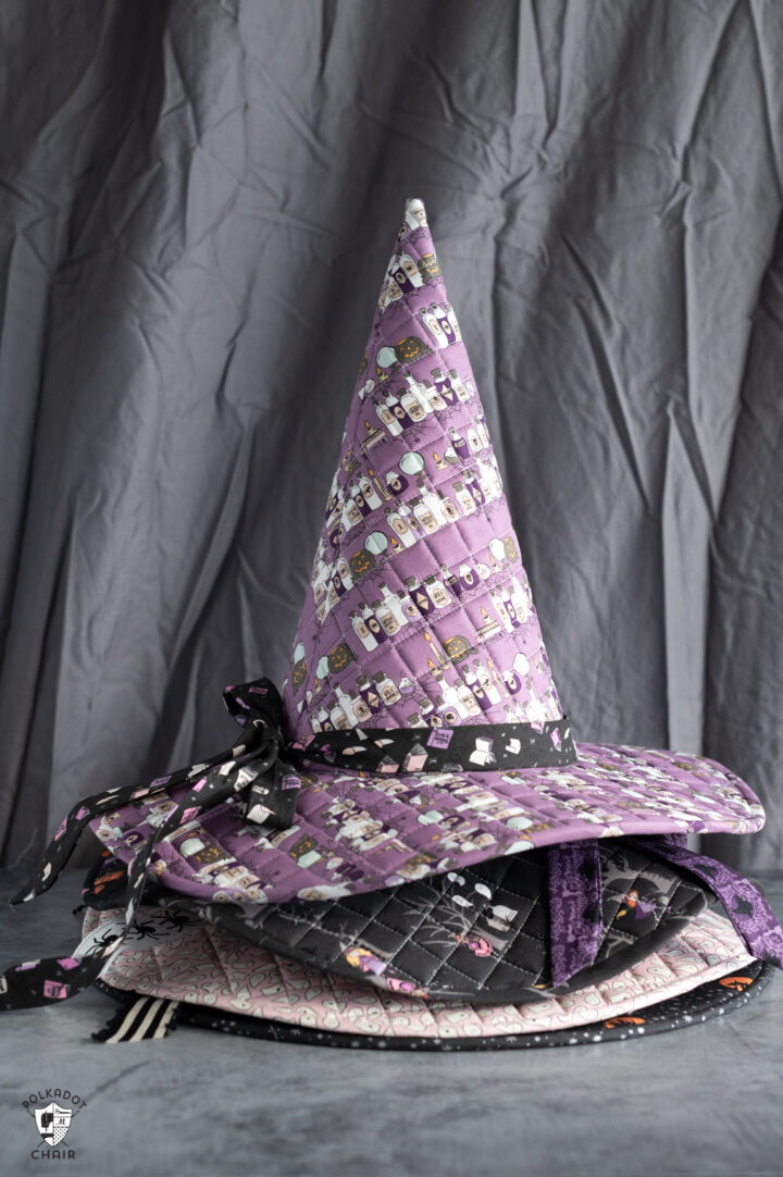 How to Make a Quilted Witch Hat - The Polka Dot Chair