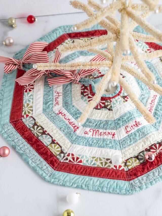 How to Make a Mini Christmas Tree Skirt Story - The Polka Dot Chair