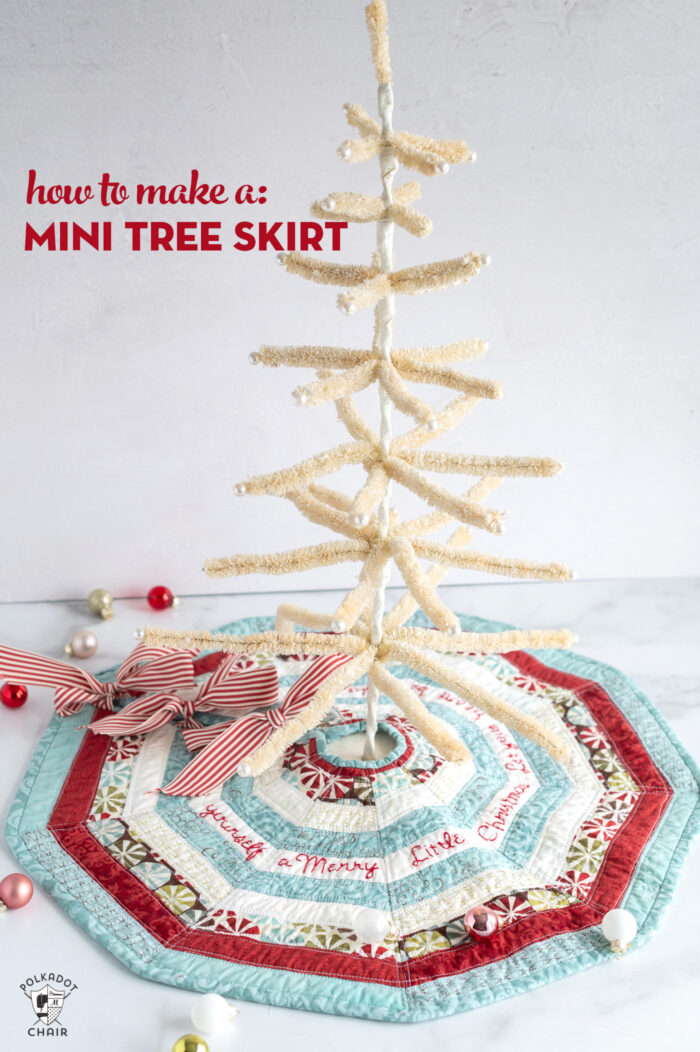 How to Make a Mini Christmas Tree Skirt | Polka Dot Chair