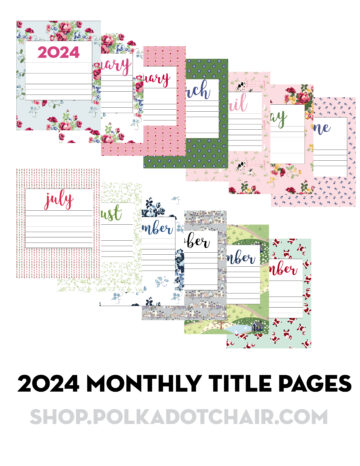 2024 Printable Monthly Project & Quilt Planner | Polka Dot Chair