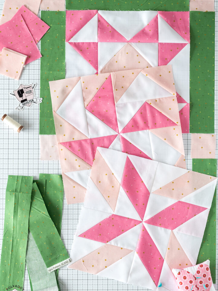 RBD Block Challenge Block 4; Stella Quilt Block Pattern | Polka Dot Chair
