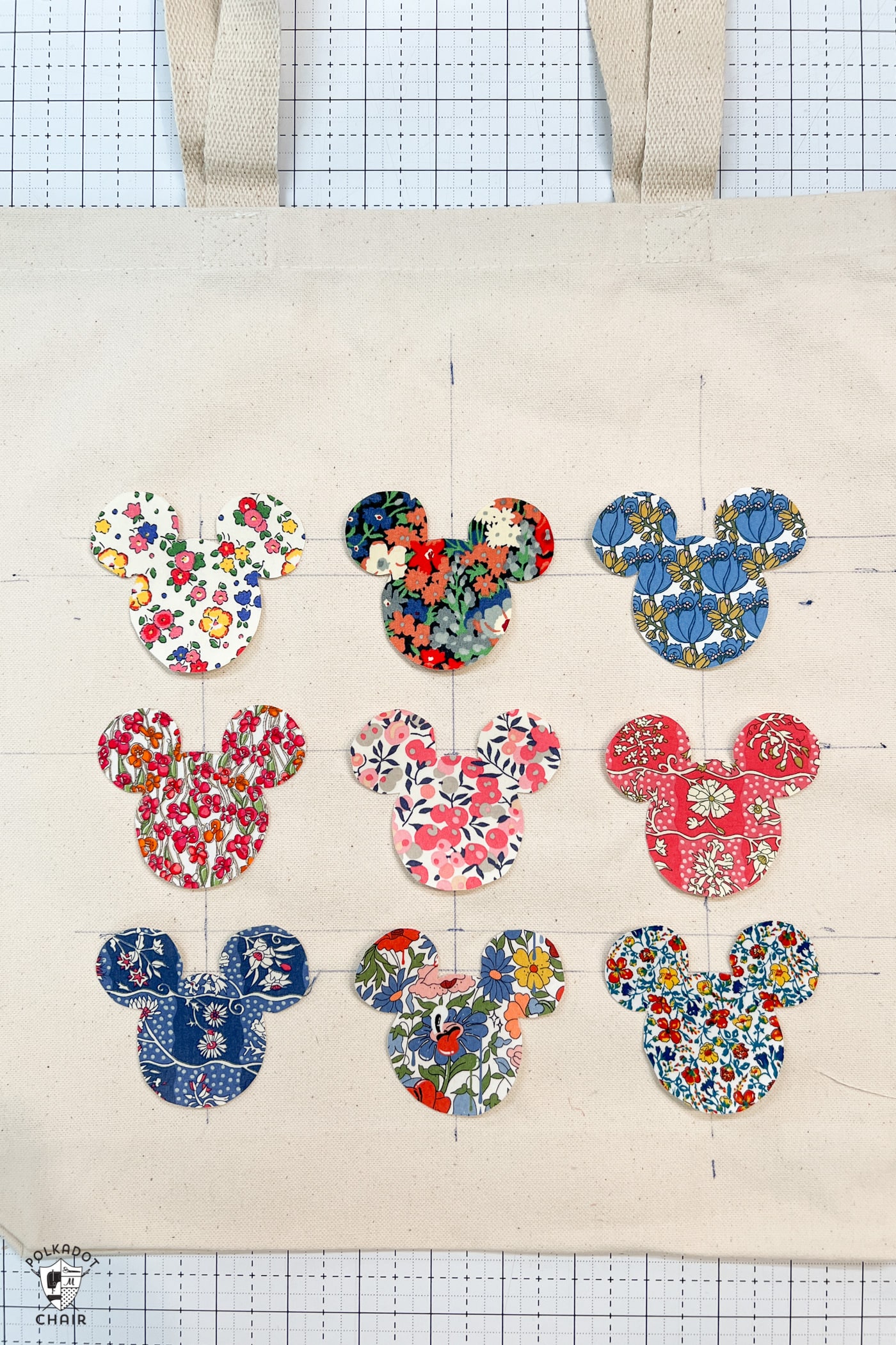 DIY Applique Disney Tote Bag - The Polka Dot Chair
