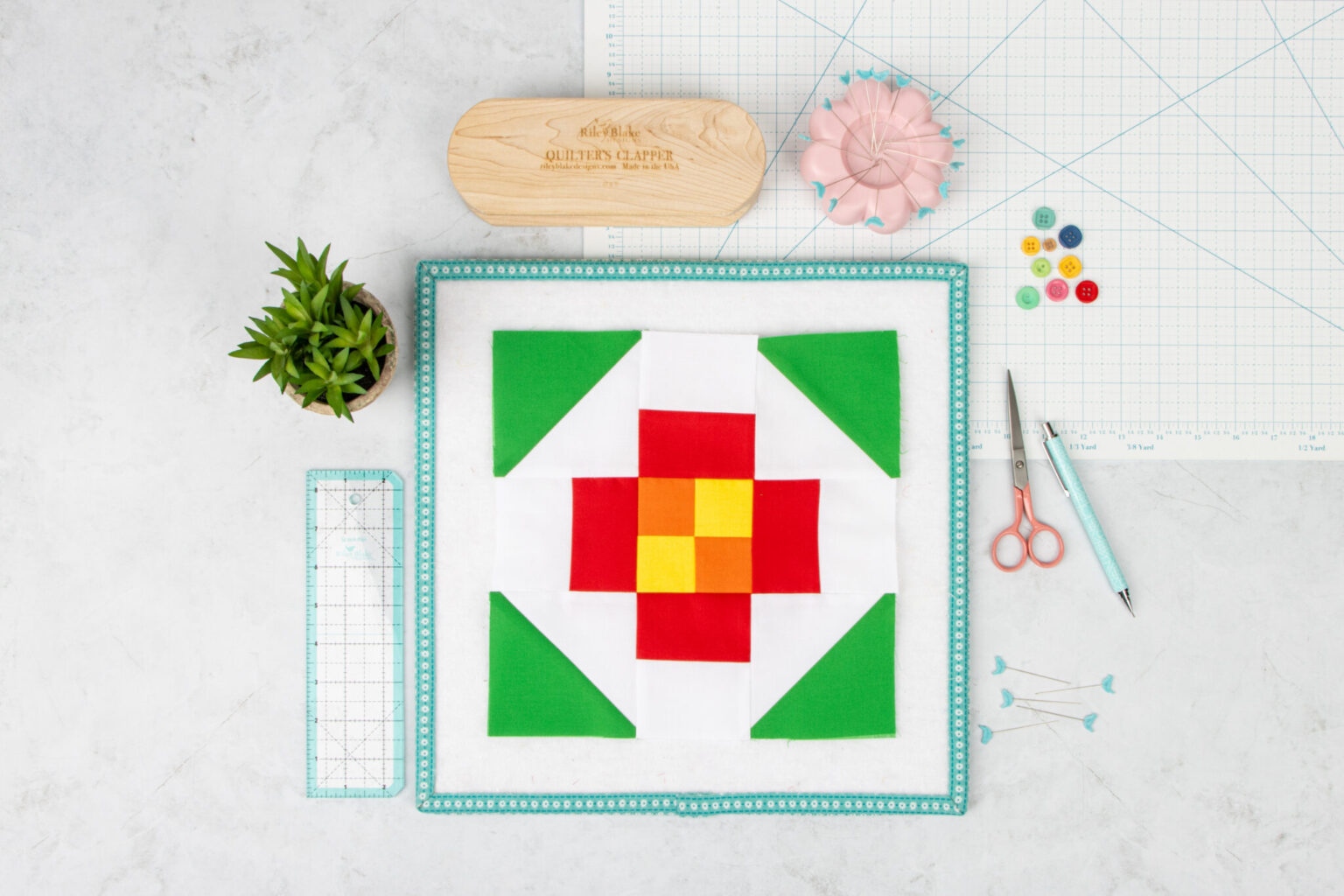 Garden Patch Quilt Block Pattern - The Polka Dot Chair