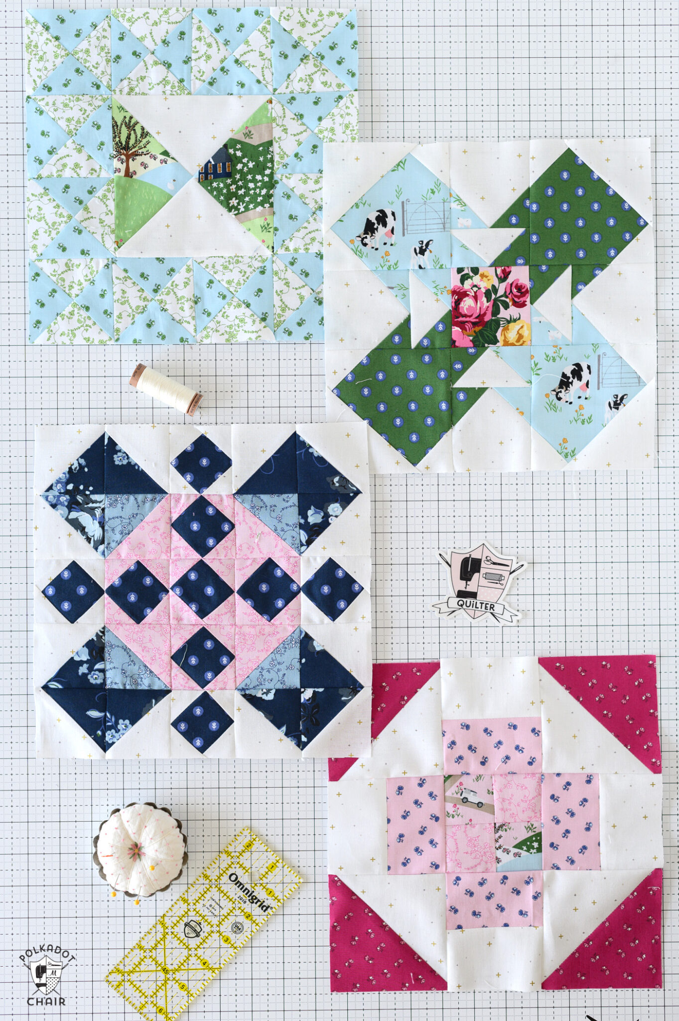 Garden Patch Quilt Block Pattern - The Polka Dot Chair