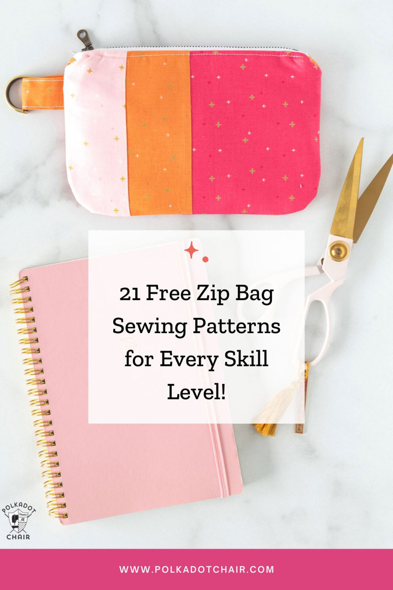 21 Free Zip Bag Sewing Patterns for Every Skill Level! - The Polka Dot ...